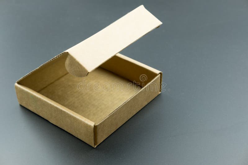 Open Brown Cardboard Box Upper View Stock Image - Image of shipping ...