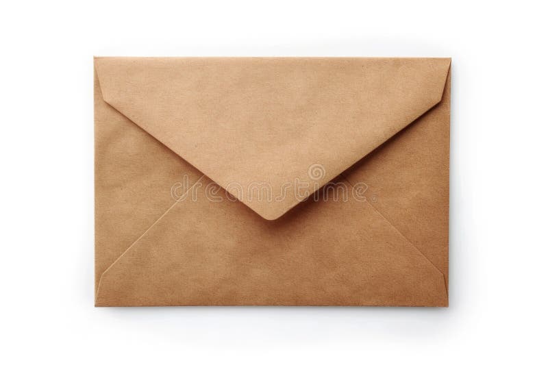 An Open Brown Envelope on a White Surface Stock Photo - Image of postal ...