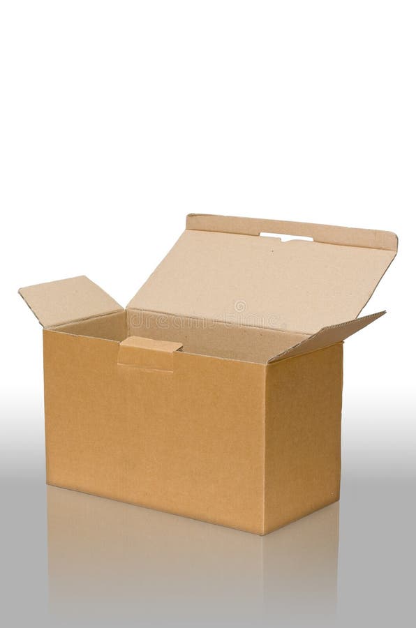 Open Brown Box for Delivery Stock Photo - Image of transport ...