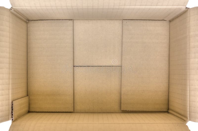 Open brown paper box stock image. Image of deliver, paper - 42358101
