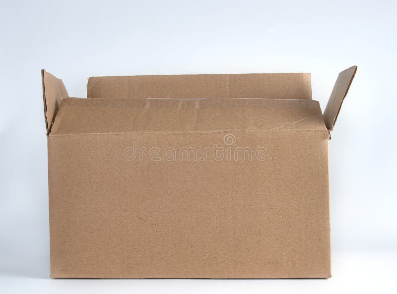Open Brown Rectangular Cardboard Box for Transporting Goods Isolated on ...