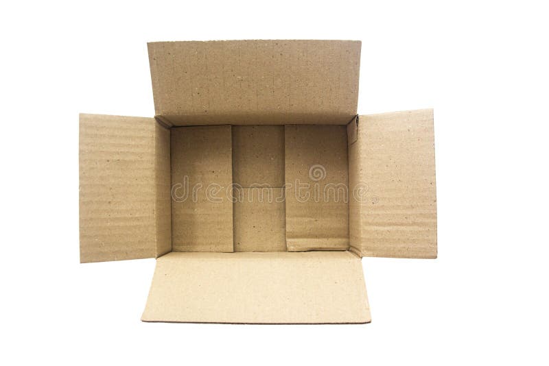 Open Brown Parcel Box, Empty, Made from Recycle Paper, Use in Delivery ...