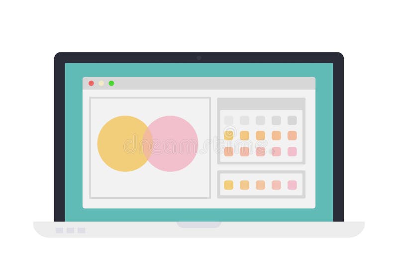 Open Browser Window on Laptop Vector Flat Isolated Stock Vector ...
