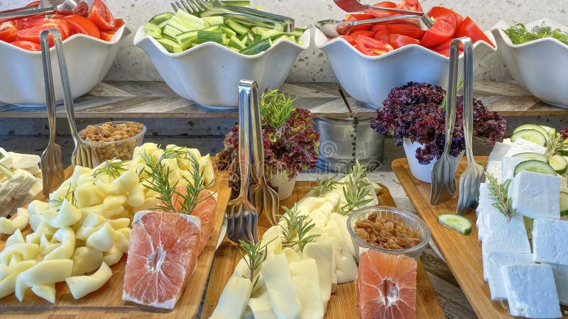 Open Buffet Breakfast at the Hotel Stock Image - Image of glass, food ...