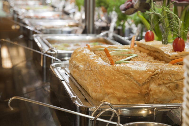 Open Buffet Restaurant, Catering Business, Interior Design Stock Photo ...