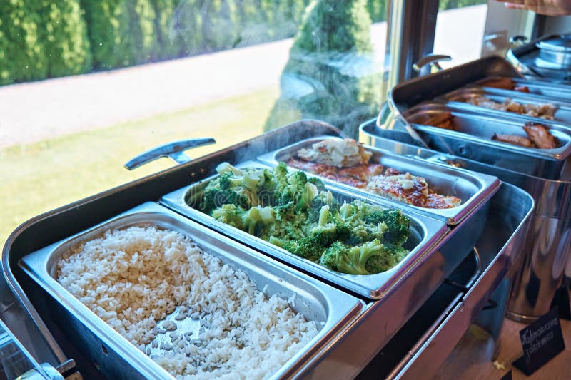 An Open Buffet Prepared for Customers of a Luxury Restaurant. Selective ...