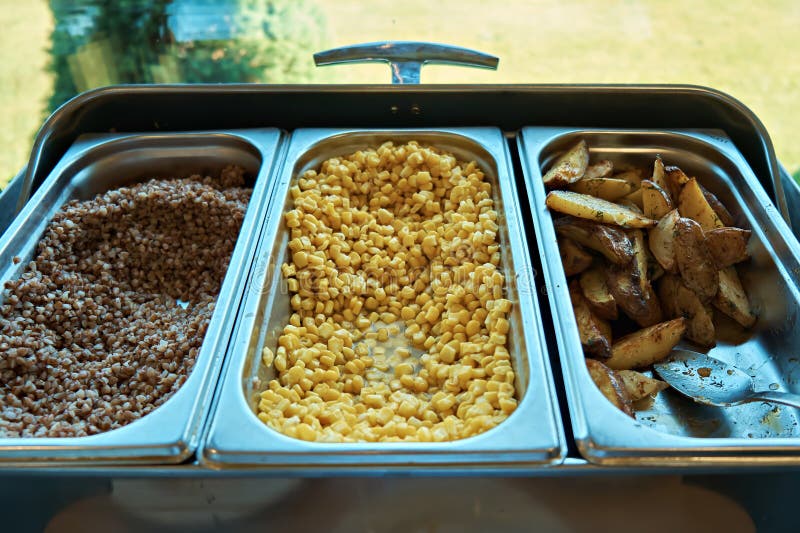 An Open Buffet Prepared for Customers of a Luxury Restaurant. Selective ...
