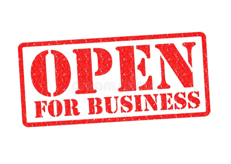 OPEN for BUSINESS stock image. Image of retail, isolated - 88413899