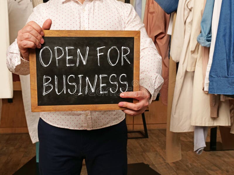 Open for Business is Shown Using the Text Stock Image - Image of life ...