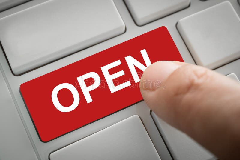 Open button stock image. Image of graphic, icon, advertise - 253129279