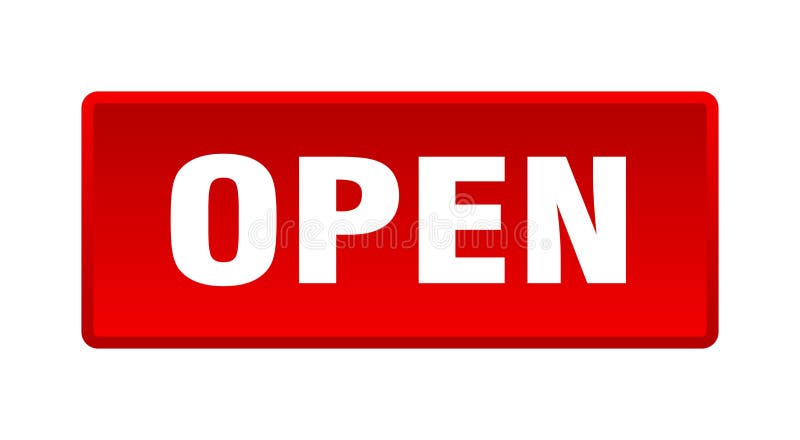 Open button stock vector. Illustration of banner, button - 158491267