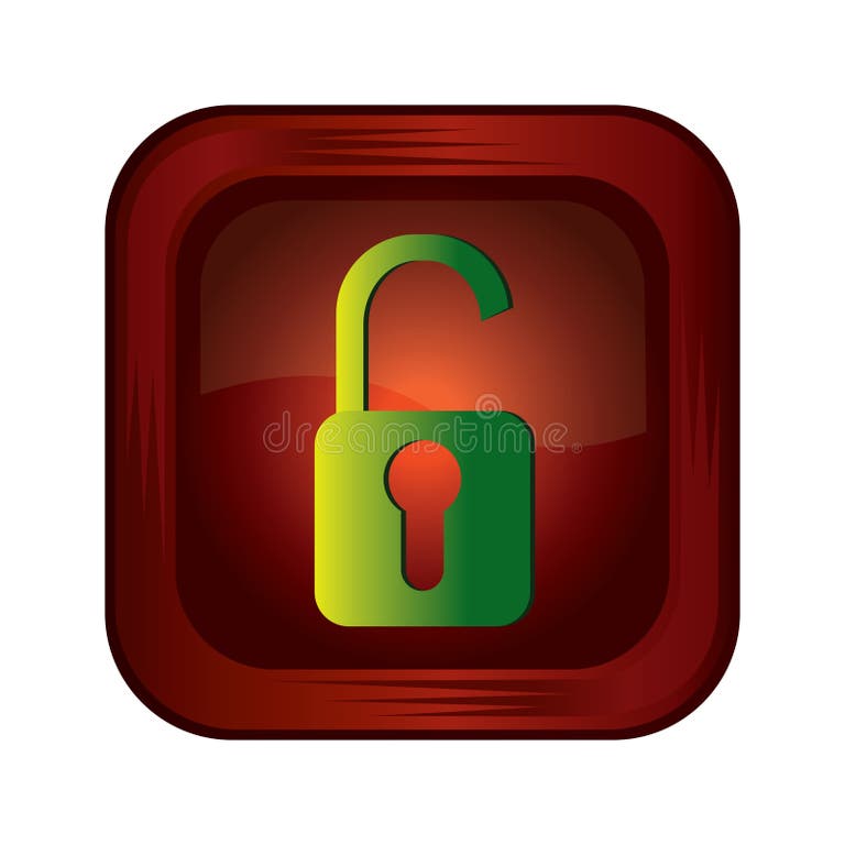 Open Button. Vector Illustration Decorative Design Stock Vector ...