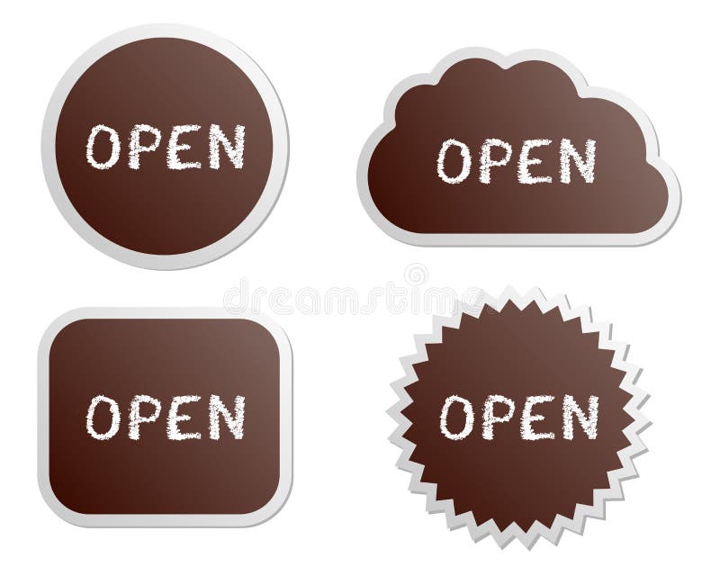 Open buttons stock vector. Illustration of shop, icons - 85351307