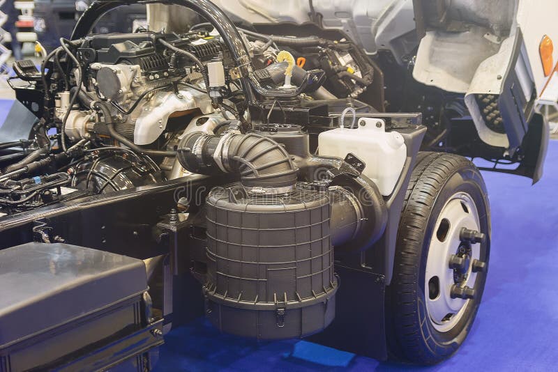 Open Cab Truck at a Service Station Stock Photo - Image of control ...