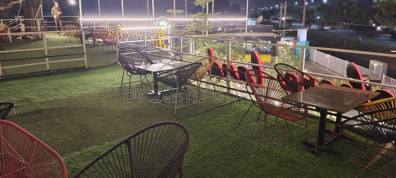 Open cafe at sg highway stock image. Image of plant - 268749915