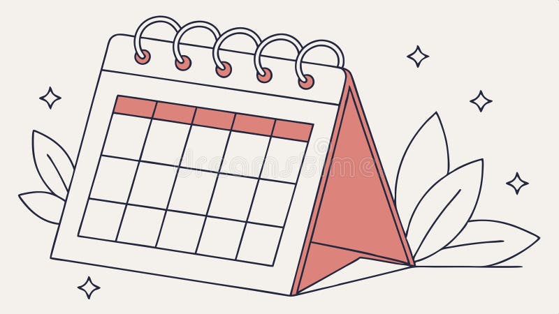 Open Calendar with Dates for Scheduling Events, Vector Design ...
