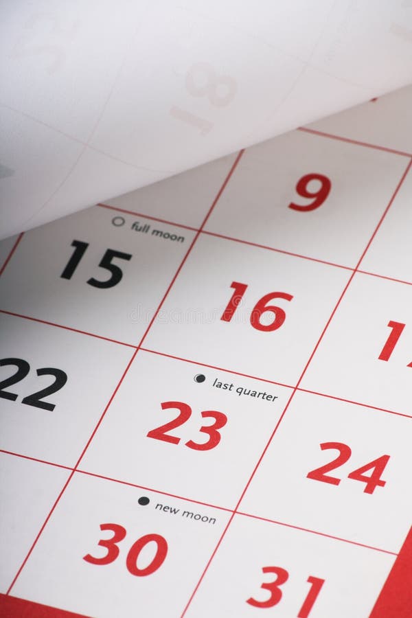 Open Calendar Page stock image. Image of quarter, week - 18126137
