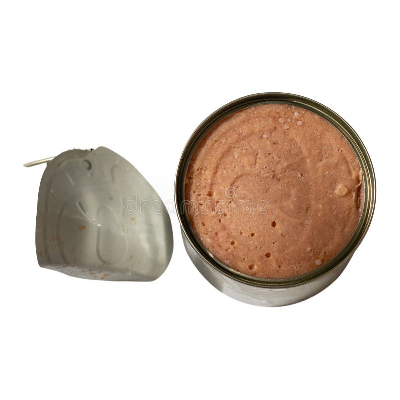 An Open Can with Drops of Condensate. Canned Meat, Fish, Pate Stock ...