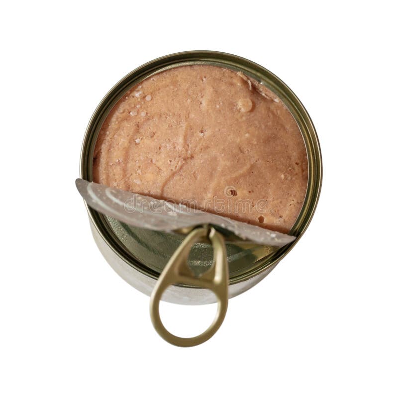 An Open Can with Drops of Condensate. Canned Meat, Fish, Pate Stock ...