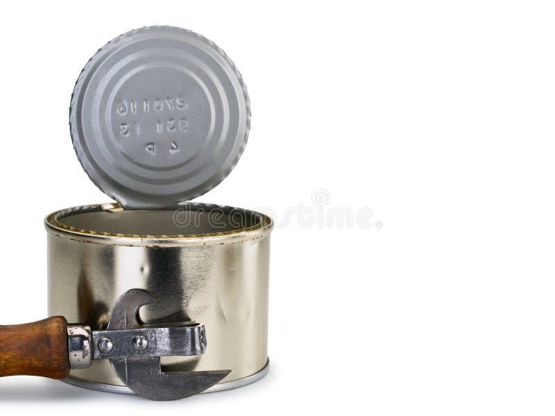 Open Can and Old Can Opener Stock Photo - Image of jags, food: 166126530