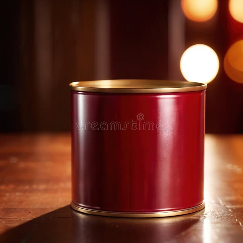 Open Can of Paint with Ruby Paint , Color Concept Stock Illustration ...