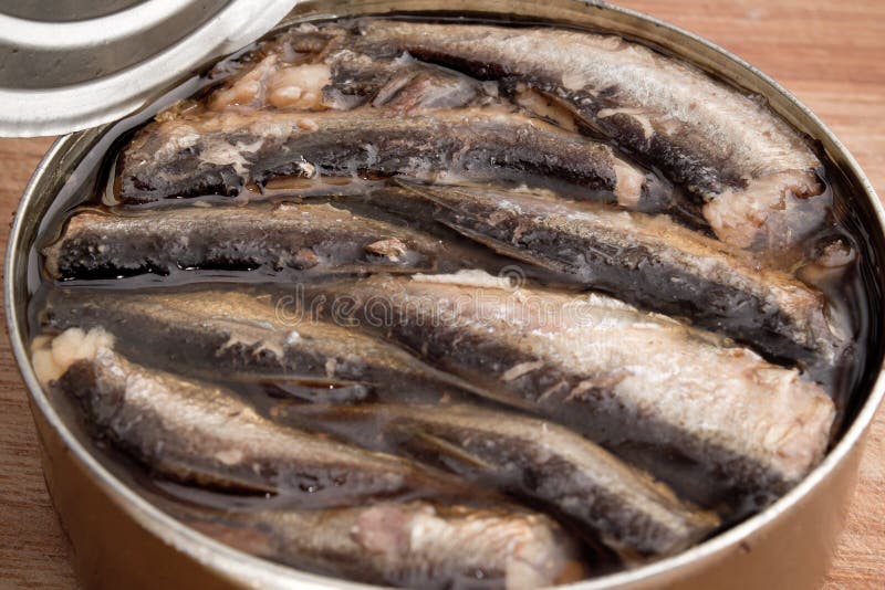 Open can of sprats stock photo. Image of conserve, sprats - 87741420