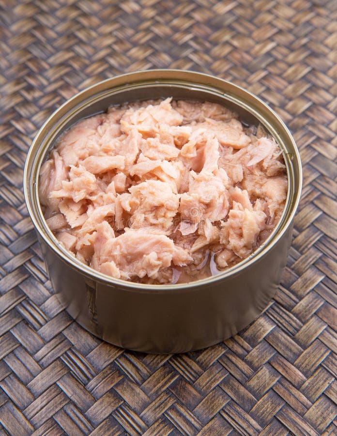 Canned Tuna Flake in a White Bowl I Stock Photo - Image of gourmet ...