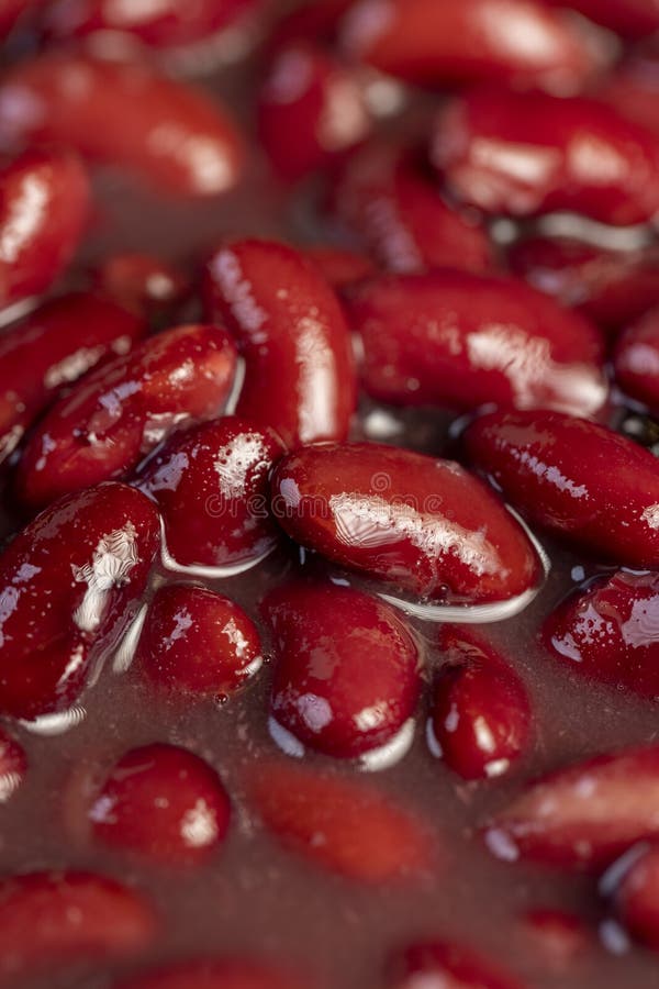 Open Canned Red Beans in Brine Stock Image - Image of food, kidney ...