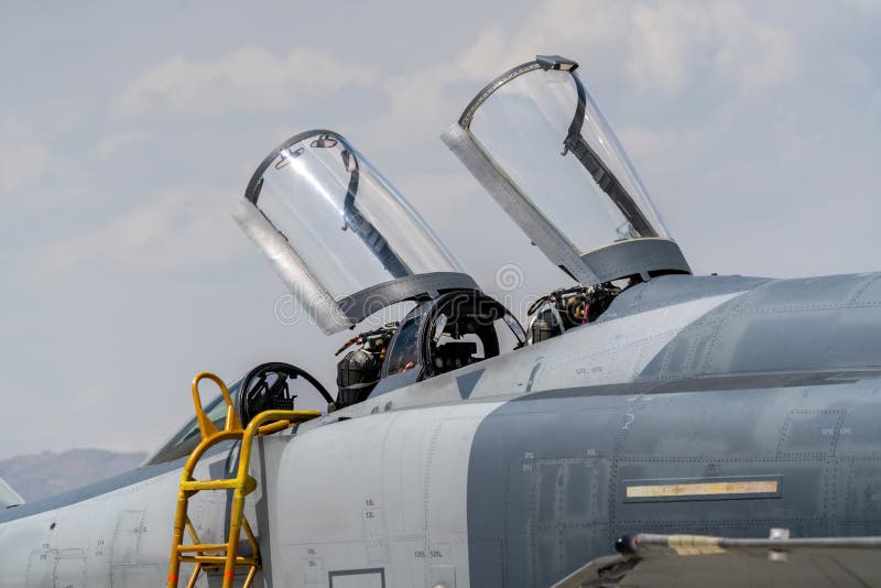 Open Canopies of a Fighter Jet Stock Photo - Image of ejection, pilot ...