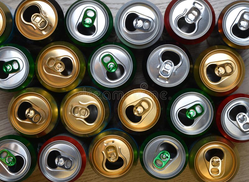 The open cans of beer. stock photo. Image of beverage - 107461678
