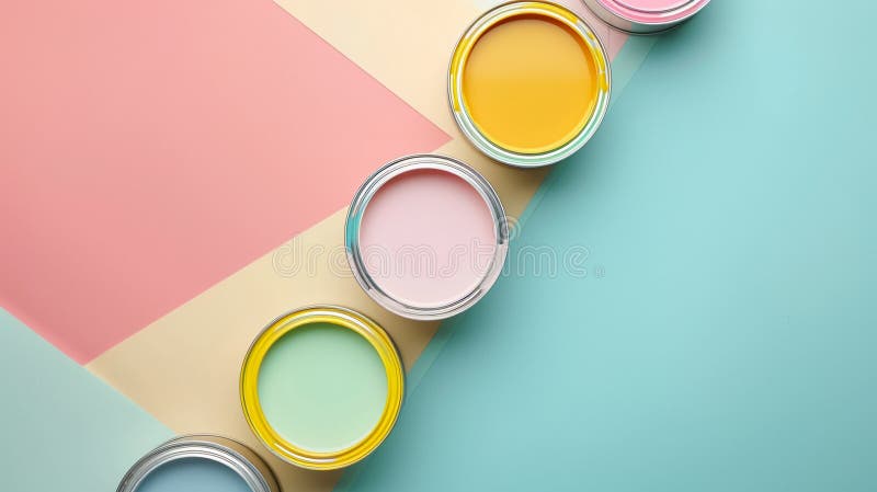Pastel Paint Cans Colorful Background Design Ideas Art Pink Blue Home ...