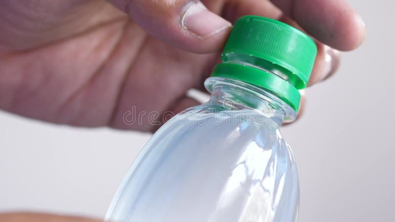 Open a Cap of a Plastic Soft Drinks Bottle Stock Footage - Video of ...