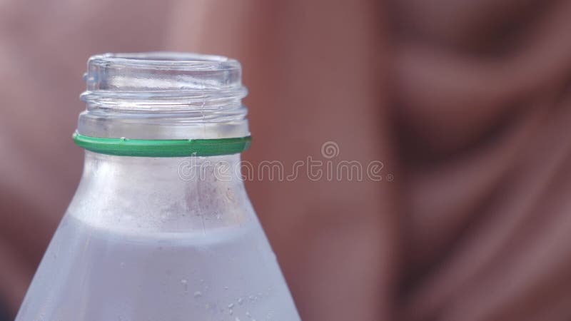 Open a Cap of a Plastic Water Bottle Stock Video - Video of portion ...