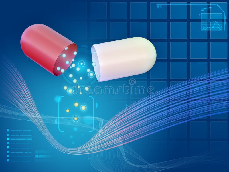 Drug delivery technology stock illustration. Illustration of medical ...