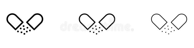 Open Pill Capsule Icon Stock Illustrations – 596 Open Pill Capsule Icon ...