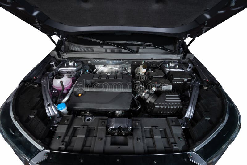 Open Car Bonnet for Service Theme Stock Image - Image of plastic ...