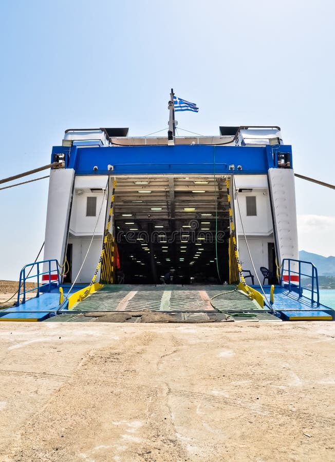 Open car ferry ramp stock photo. Image of island, passenger - 21254090