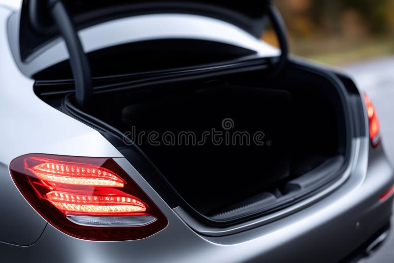 Open Car Trunk, Product Card Design Template Stock Illustration ...