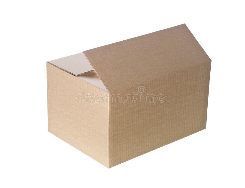 Open cardboard box stock photo. Image of white, open - 10702636