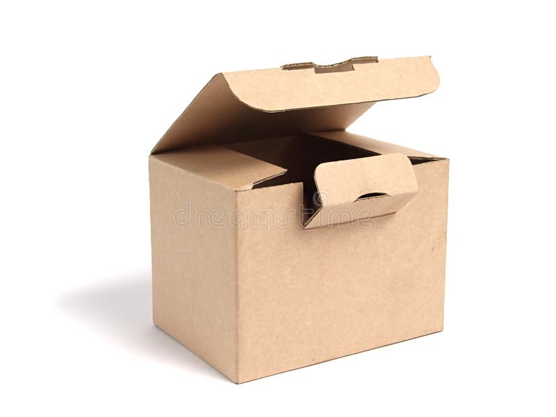 Open cardboard box stock photo. Image of isolated, container - 11338786