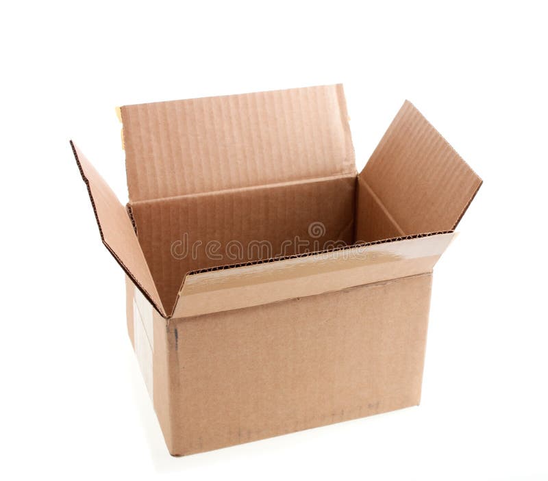 Open cardboard box stock photo. Image of present, transport - 14467938