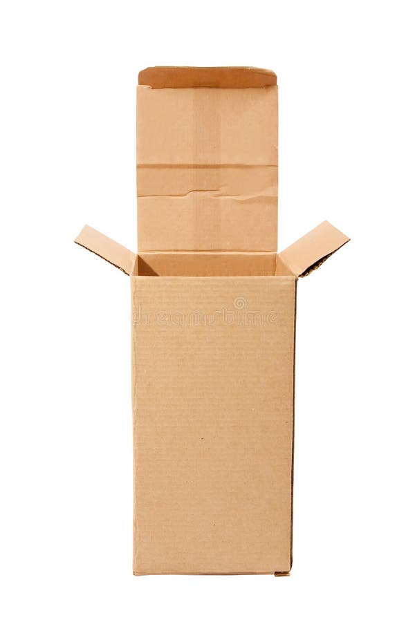 Empty Cardboard Box, Inside View. View from Above Stock Image - Image ...