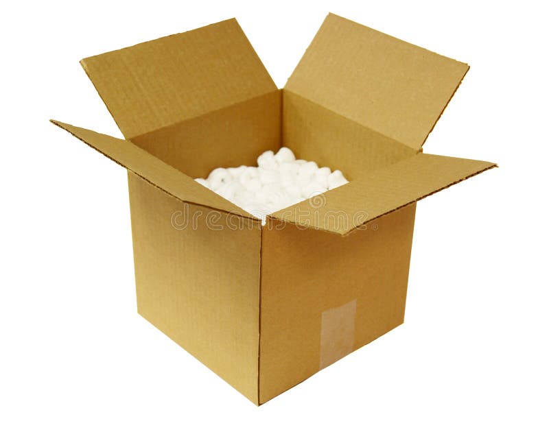 Open cardboard box stock photo. Image of white, open - 10702636