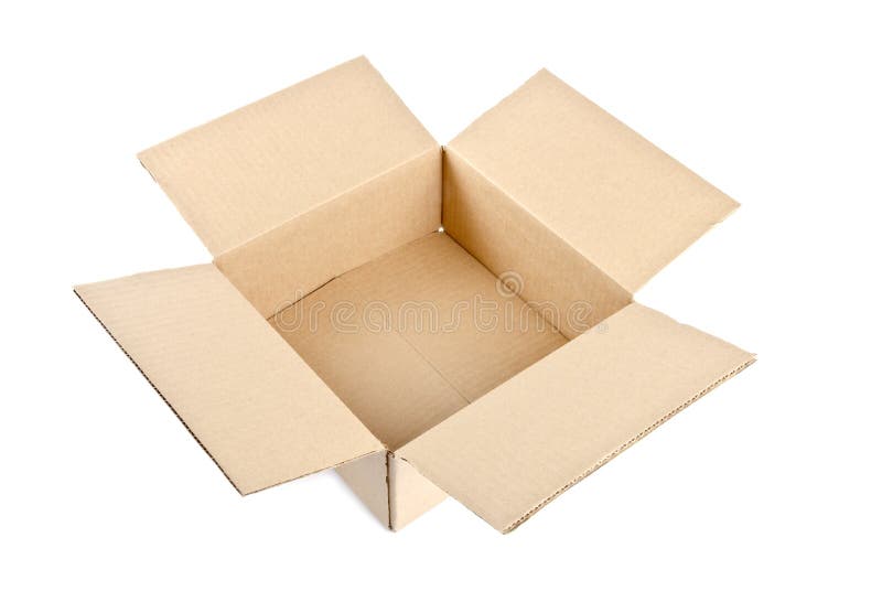 Open Cardboard Box stock image. Image of paper, brown - 27447825