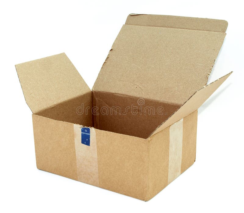 Cardboard Packing Box, Plates and Bubble Wrap Stock Image - Image of ...