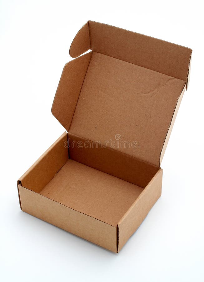 An open cardboard box stock image. Image of board, deliver - 851783