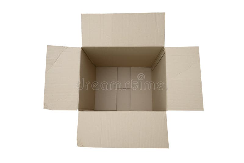 Open Cardboard Box Cardboard Boxes Isolated on White Stock Photo ...