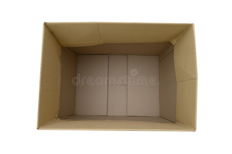 Open Cardboard Box Cardboard Boxes Isolated on White Stock Image ...