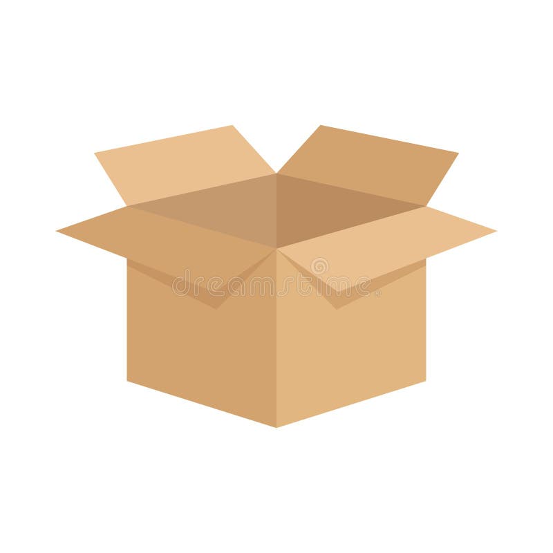 An Open Cardboard Box. Delivery and Packaging. Ecological Cardboard ...