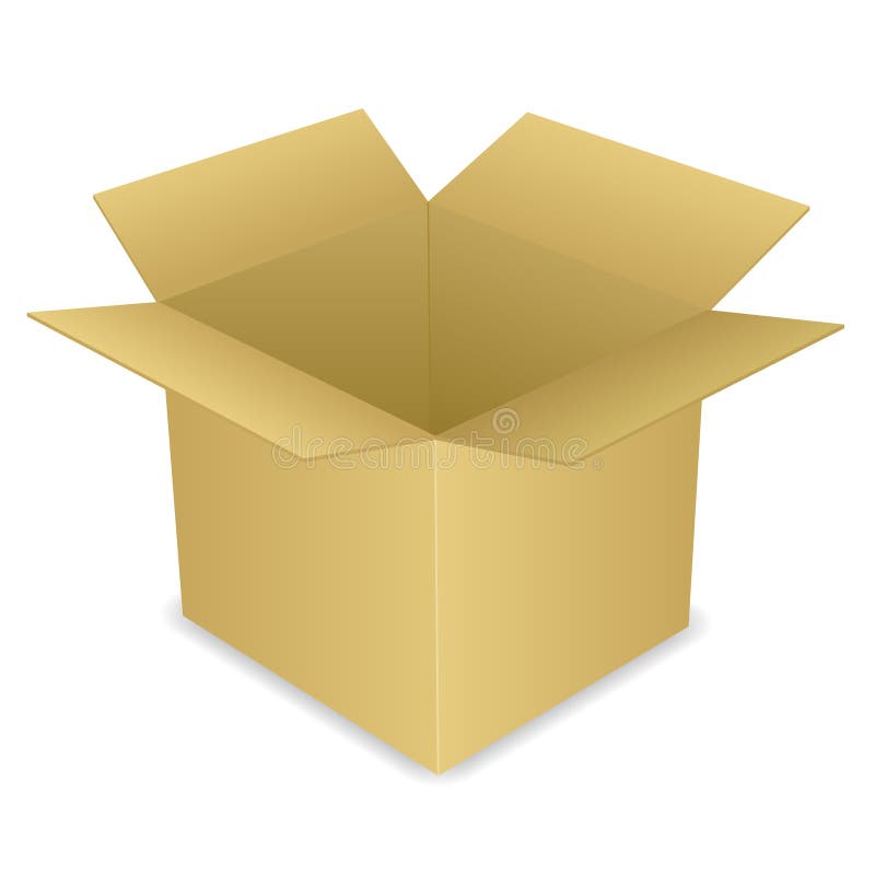 Open Cardboard Box EPS stock vector. Illustration of empty - 16086606